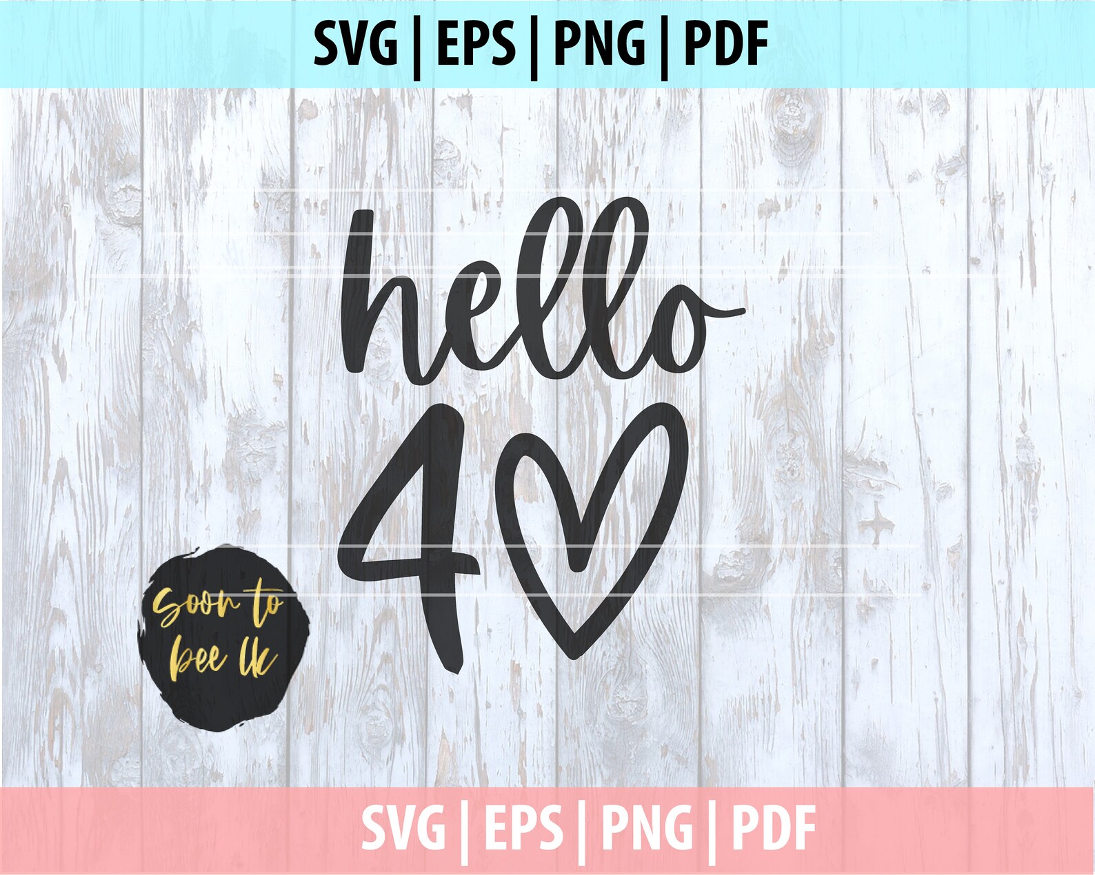 40th Birthday Svg Hello 40 40 Years SVG Cut File Cricut - Etsy