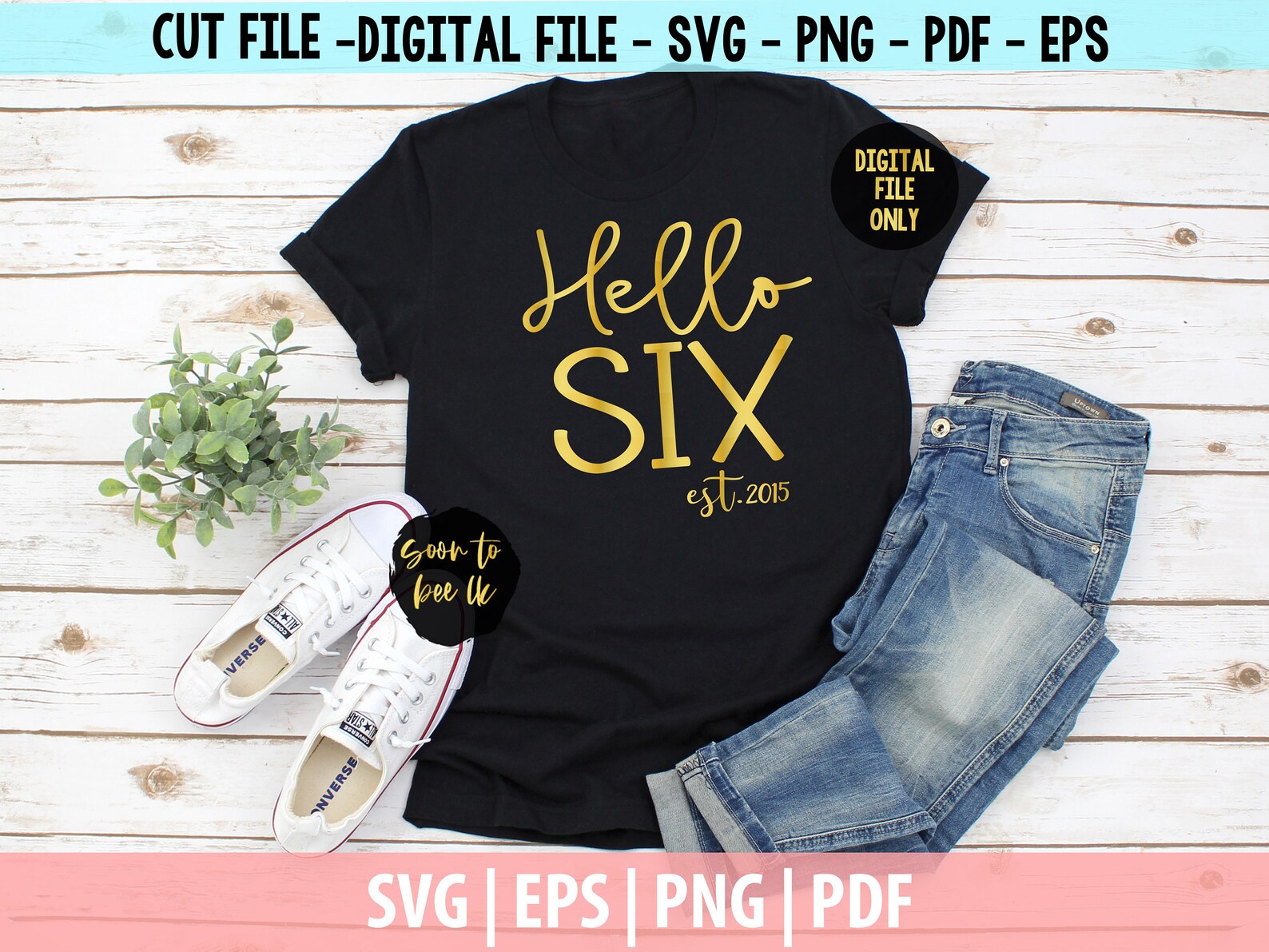 6th Birthday SVG Hello Six Svg Turning 6 year old svg 6th | Etsy