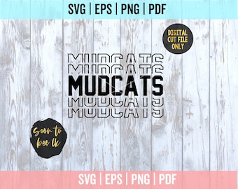 Mudcats Mascot Svg - Etsy