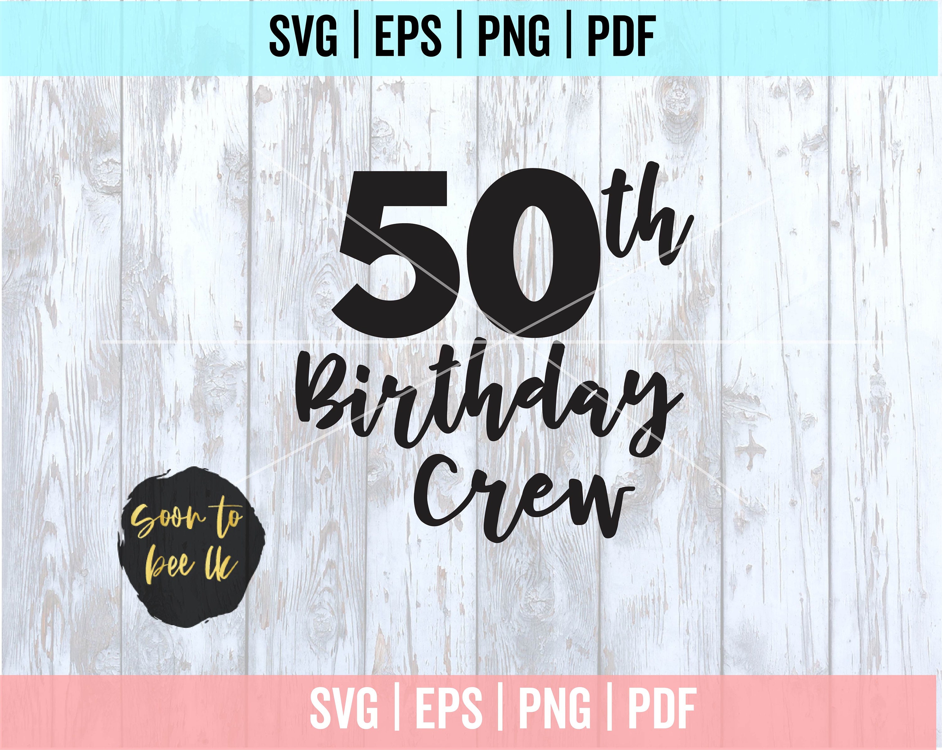 50th SVG 50 Birthday SVG Fiftieth Birthday Svg Cut File | Etsy