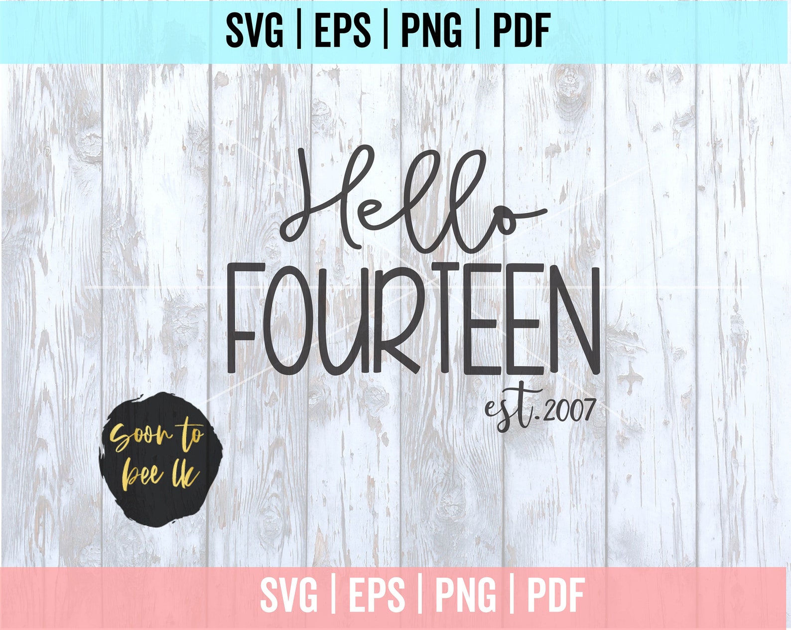14 Svg Fourteen SVG Hello Fourteen Svg 14th birthday svg | Etsy