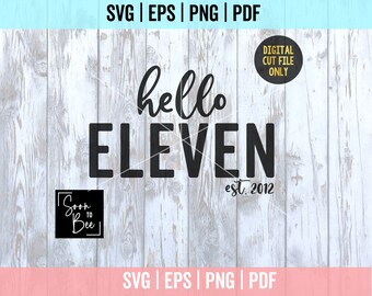 Eleven Baseball Style Number SVG DXF & PNG Svg File Svg - Etsy