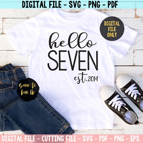 Seven SVG 7th Birthday Svg for Seven Year Old Birthday Svg | Etsy
