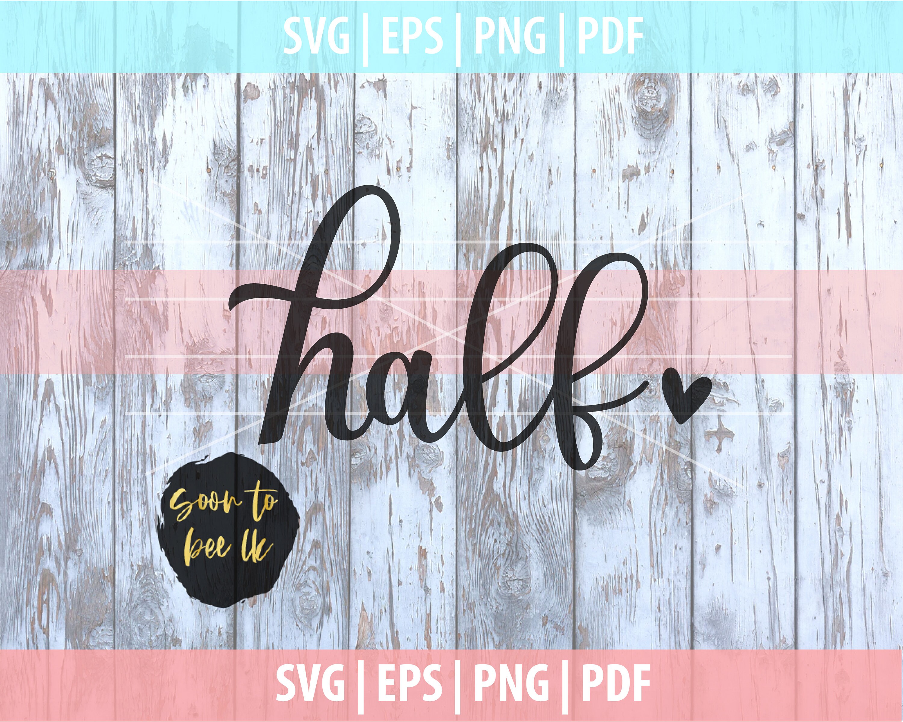 Half Svg Digital Download Half Way to One SVG Clip Art - Etsy