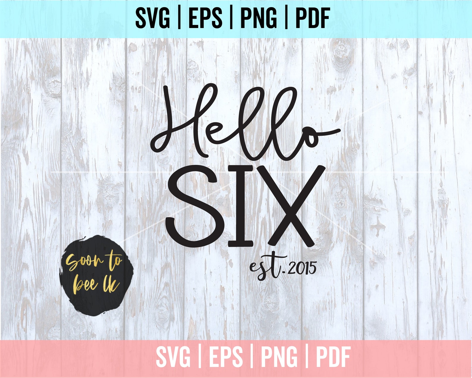 6th Birthday SVG Hello Six Svg Turning 6 year old svg 6th | Etsy