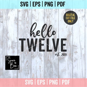 12th Birthday, 12th Birthday Shirt SVG, 12th Birthday SVG, Twelfth ...