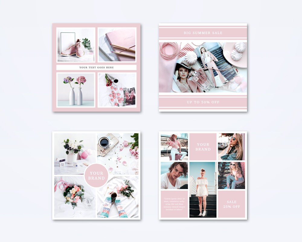 Social Media Templates Set 002 - 1080px X 1080px - Instagram Template ...