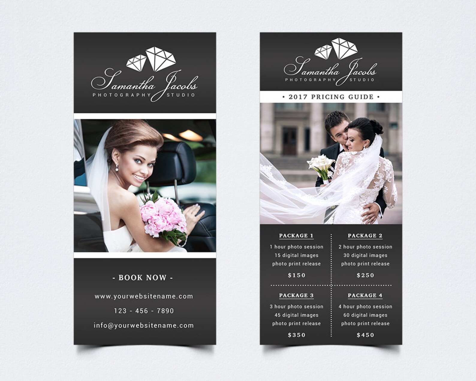 Photography Rack Card Template for Photoshop 003 - 4" X 8" Pricing ...