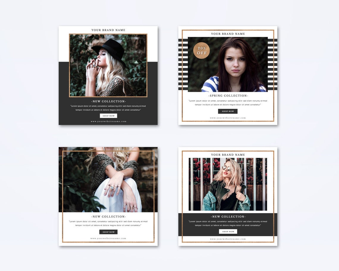 Social Media Templates Set 003 - 1080px X 1080px - Instagram Template ...