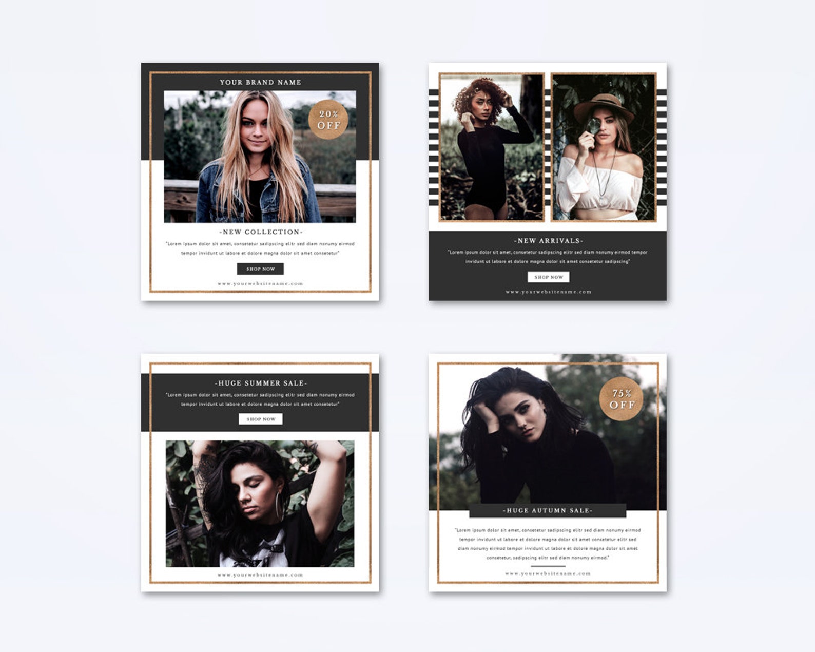 Social Media Templates Set 003 - 1080px X 1080px - Instagram Template ...