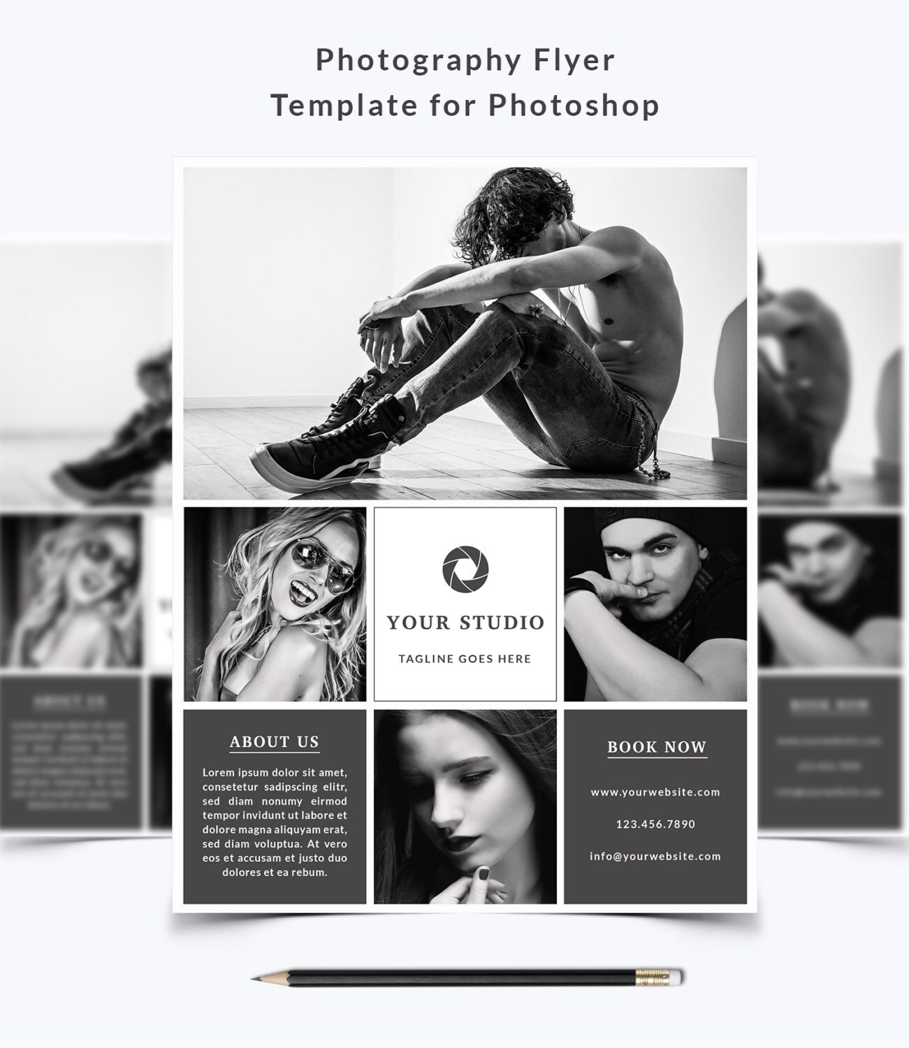 Photography Flyer Template 011 for Photoshop 8.5 X 11 - Photographer ...