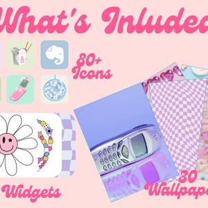 Y2K IOS Android Icon Theme Pack 80 Aesthetic Icons Retro - Etsy