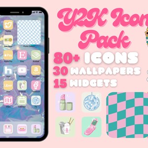 Y2K IOS Android Icon Theme Pack 80 Aesthetic Icons Retro - Etsy