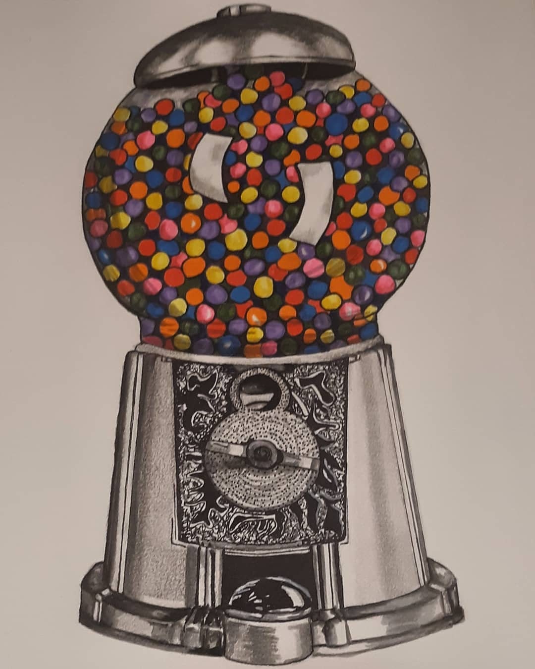 Gumball Machine - Graphite, Prisma Color Colored Pencils & Ink ...