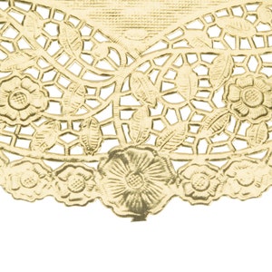 Sample Metallic Round Gold Doily 12" Inch Lace Foil Doilies | Fancy ...