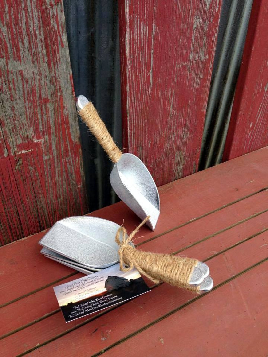 Set of 2 Rustic Candy Scoop Medium Stainless Steel Food - Etsy