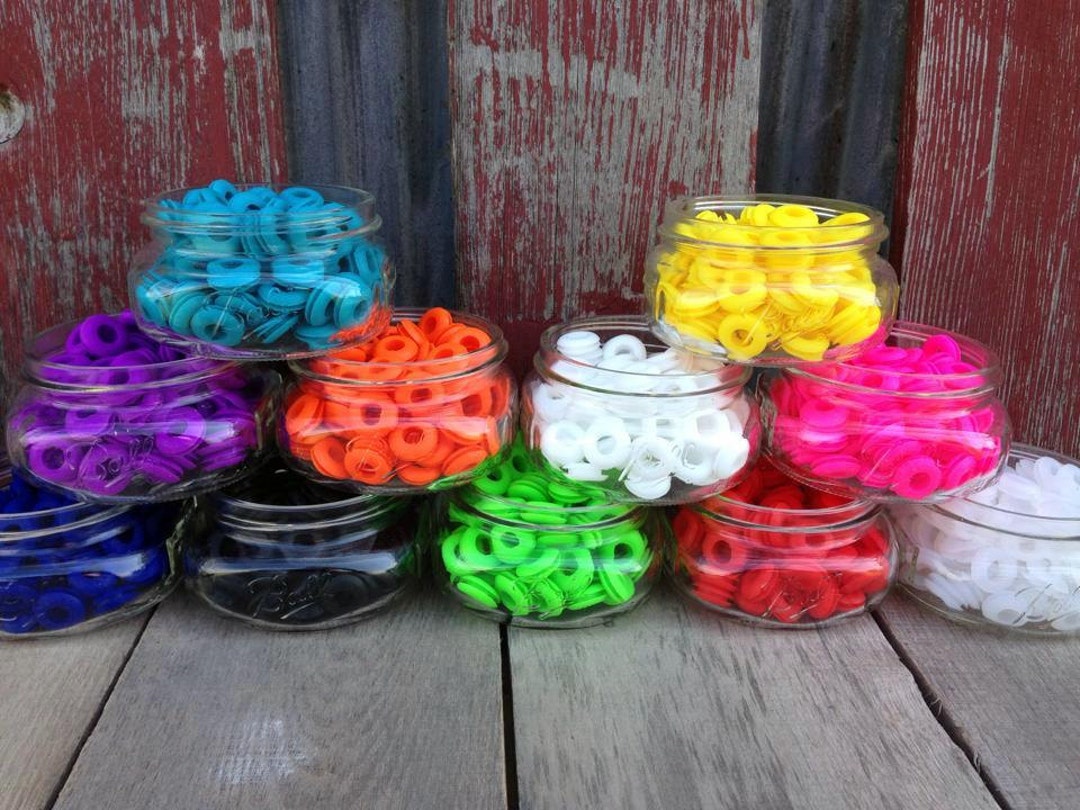 200 Colored Grommets for DIY Mason Jar Straw Lids Bulk | Reusable Straw ...