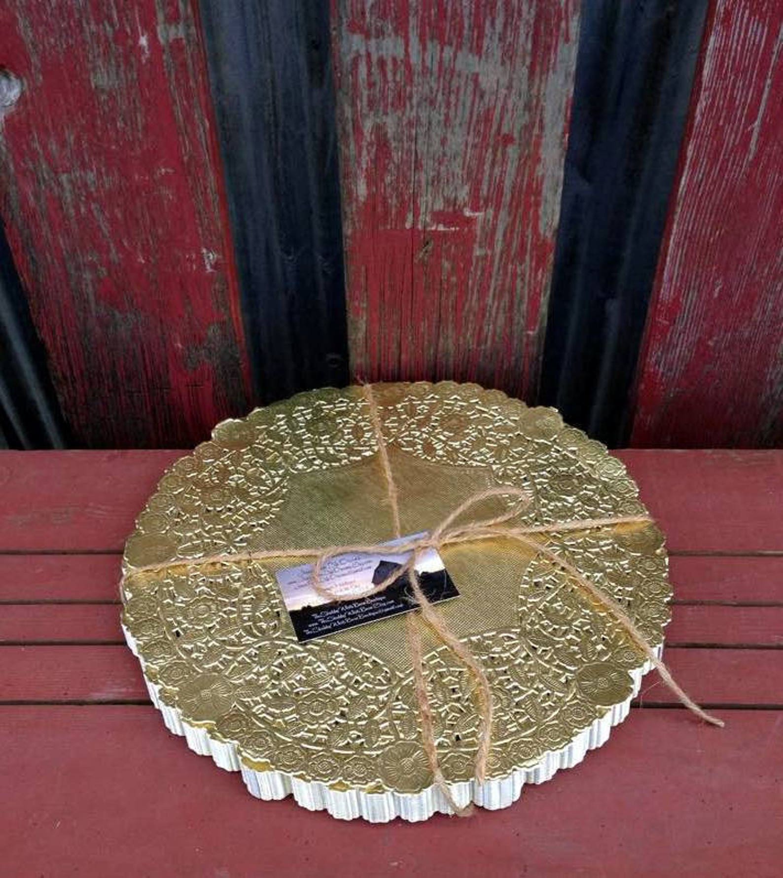 Gold Doily 12 Inch Gold Lace Foil Doilies Fancy - Etsy