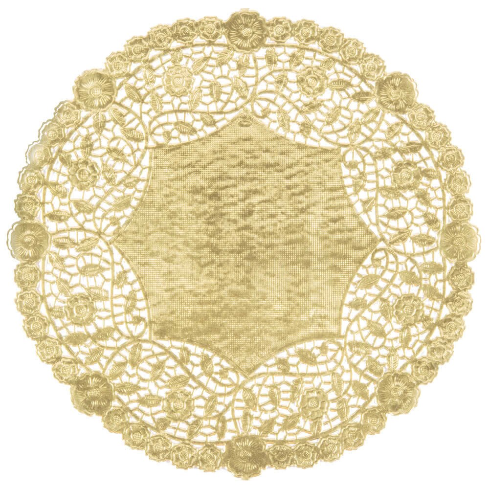 Sample Metallic Round Gold Doily 12" Inch Lace Foil Doilies | Fancy ...