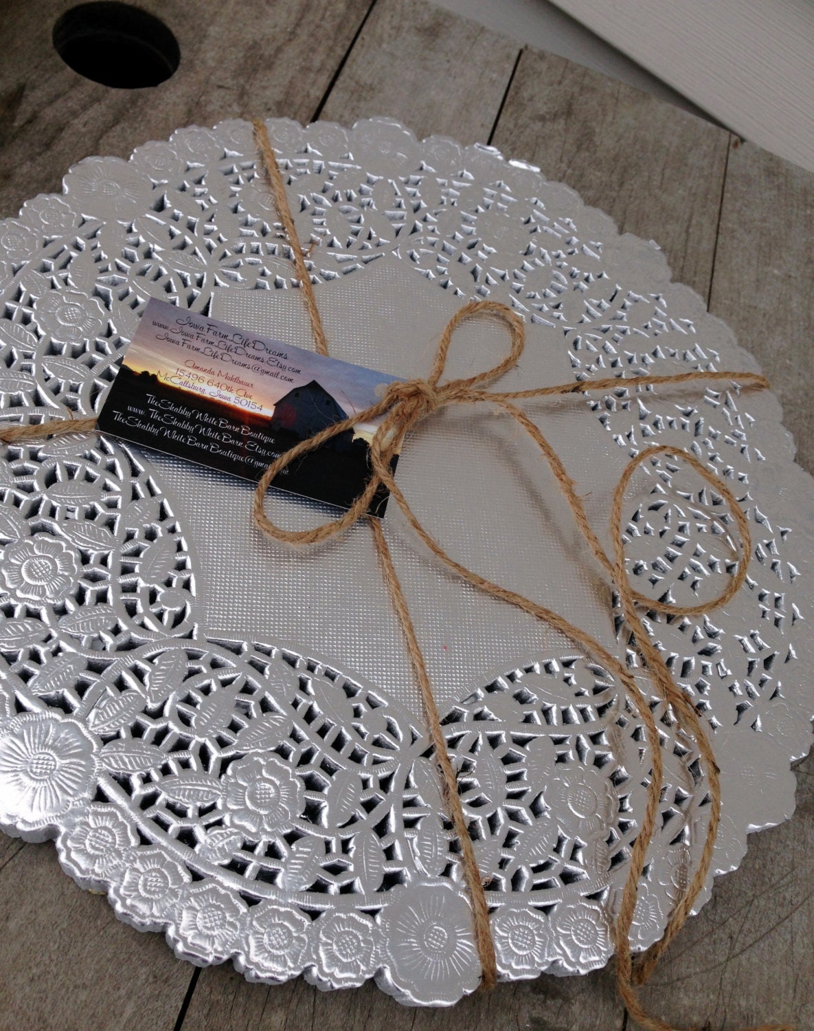 Sample of 1 Silver Doily | 12" Inch Silver Lace Foil Doilies | Fancy ...