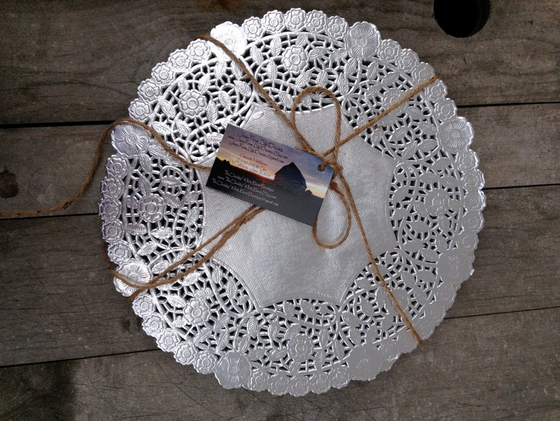 Silver Doily 12 Inch Silver Lace Foil Doilies Fancy | Etsy