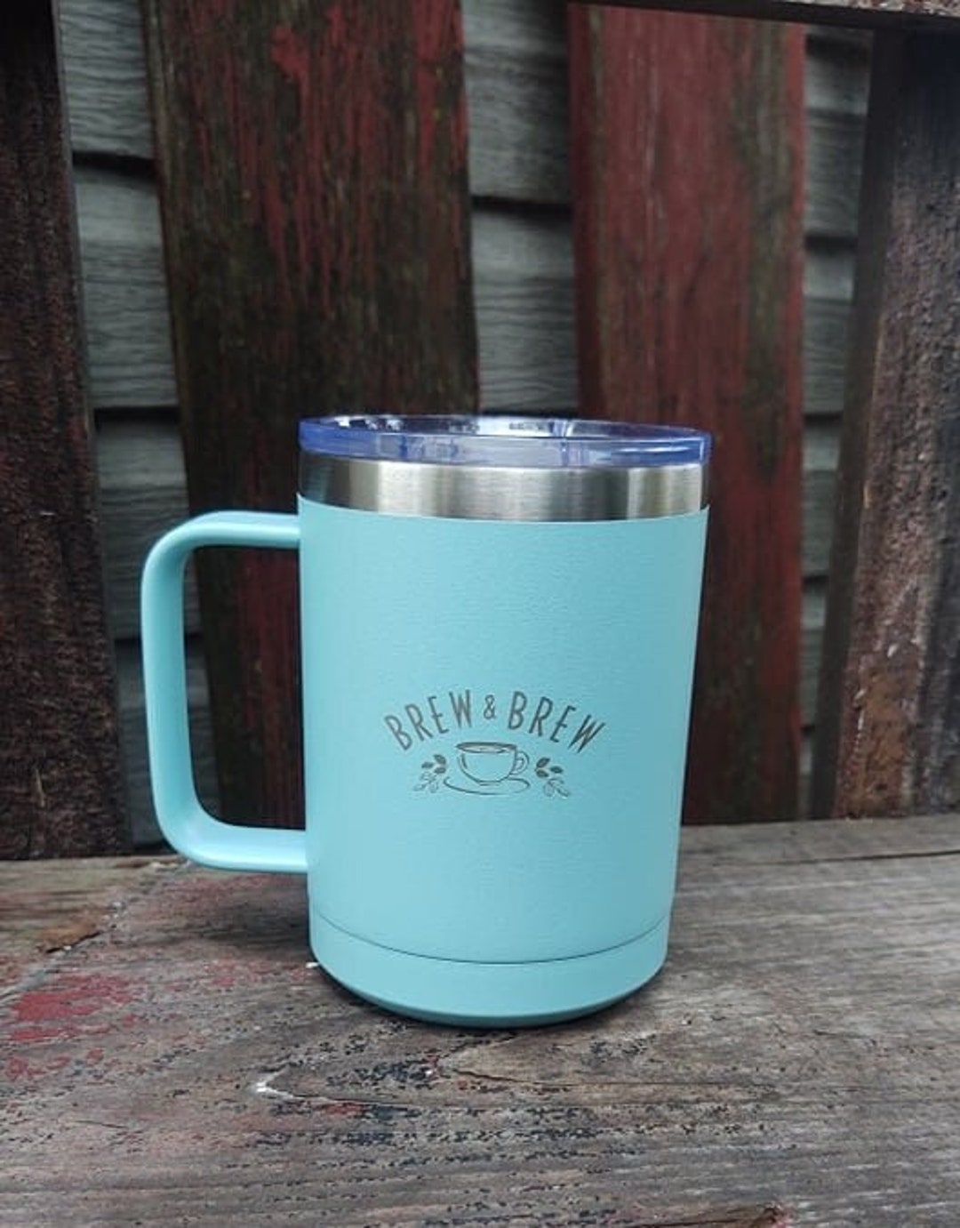 Custom Stainless Steel Coffee Handled Mug |15 Oz Double Walled ...