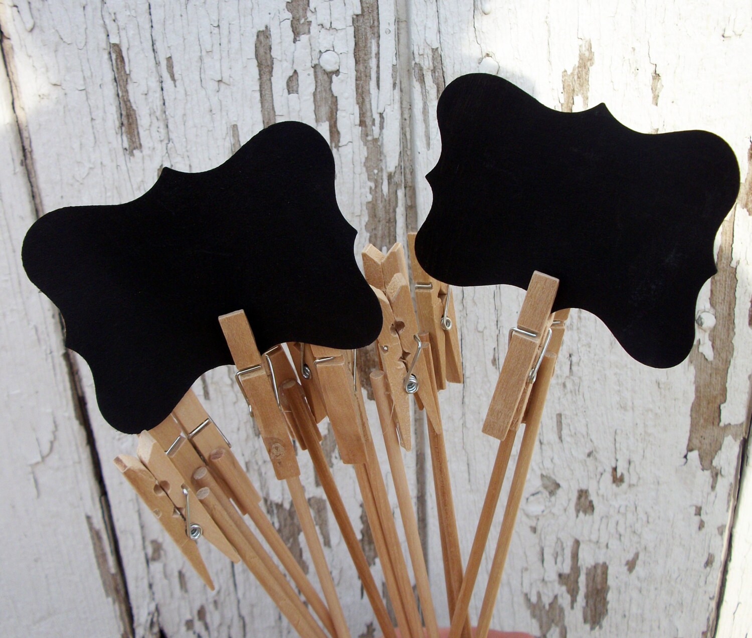 20 Table Number Holder Clothes Pin Set of 12 With Mini | Etsy