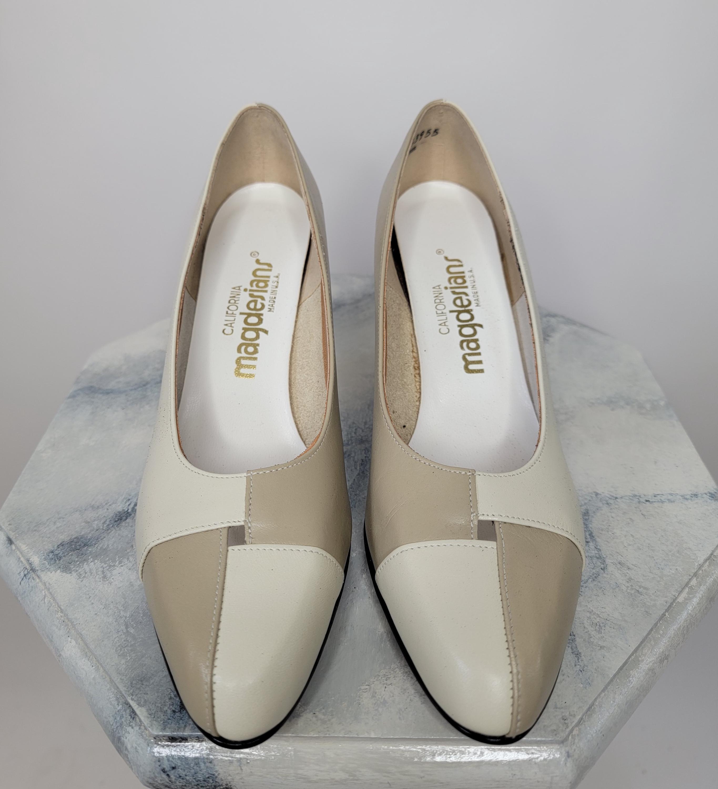 1980s Colorblock Leather Pumps: California Magdesian, Size 8 Narrow - Etsy