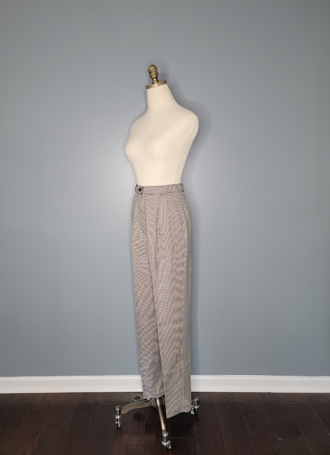 1980s Lew Magram Collection Black and White Houndstooth Pant - Etsy