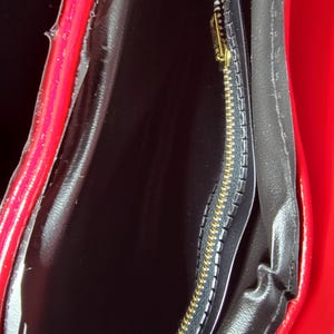 1960s Red Vinyl Purse Sixties Party Bright Red Shoulder Bag - Etsy