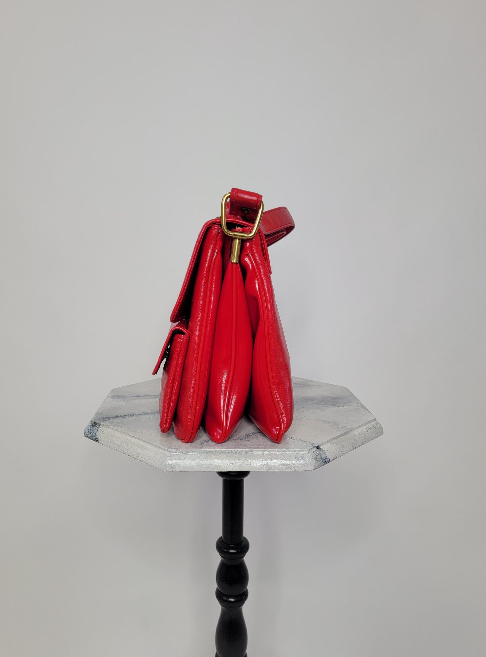 1960s Red Vinyl Purse Sixties Party Bright Red Shoulder Bag - Etsy