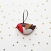 Felt Robin Christmas Tree Decoration, Robin Christmas Ornament, Hanging ...