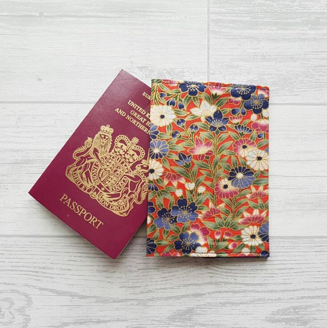 Floral Fabric Passport Cover Flower Passport Wallet Gifts - Etsy