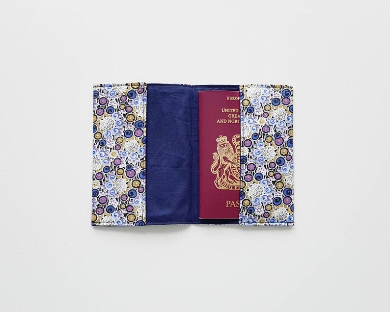 Abstract Floral Fabric Passport Cover Lavender Passport - Etsy