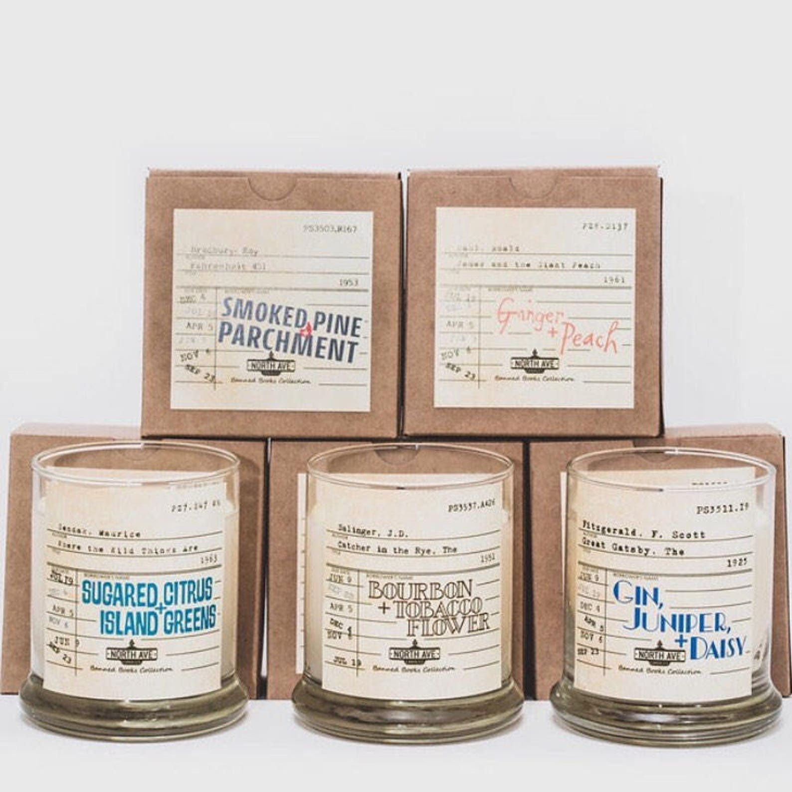 Smoked Pine + Parchment Scented Candle / Inspired by Fahrenheit 451 ...