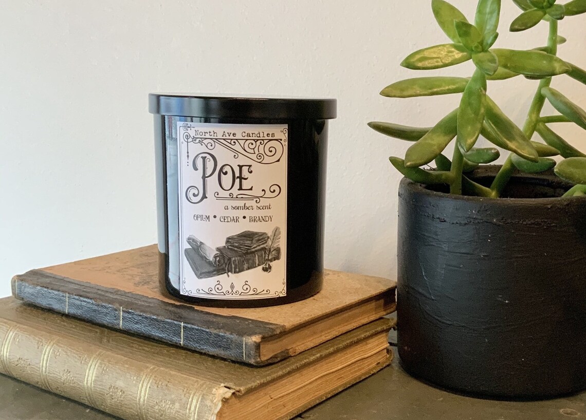 POE / Cedar Opium Brandy / Scented Soy Candle / Poe Candle / - Etsy