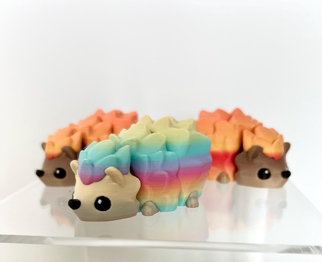 Articulated 3D Printed Hedgehog Flexi Fidget, Unique Favor, 3D Printed ...