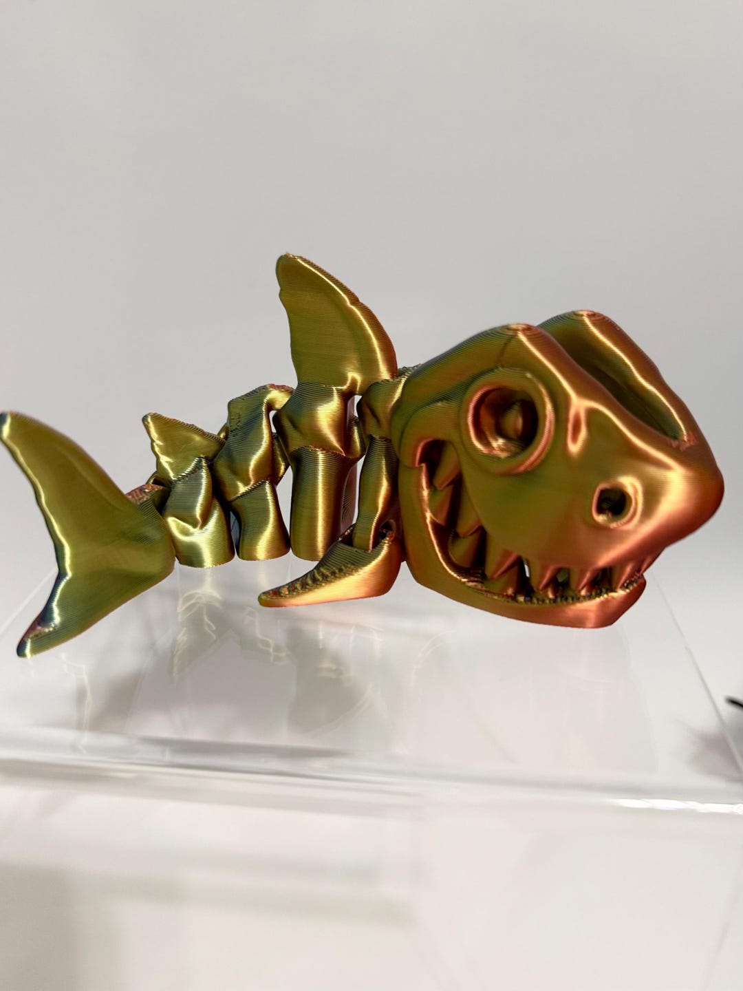 3D Printed Flexi Shark, Multicolor Filament, Gift, Easter, Christmas ...