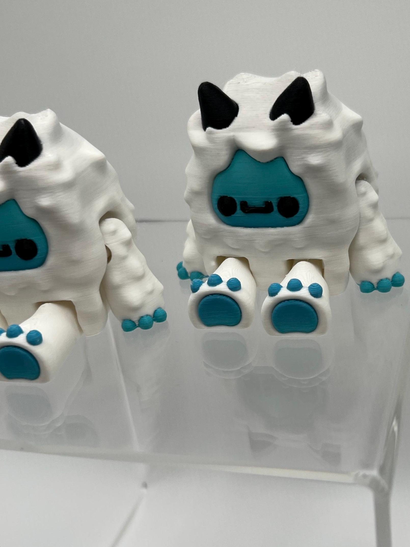 Articulated 3D Printed Yeti, 3D Printed Pet, Small Figurine Decorative ...