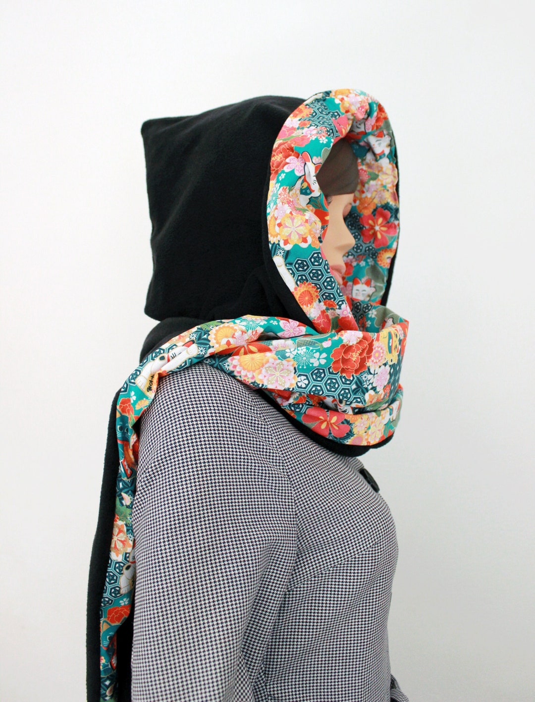 Fairy Scarf Hood Recycled Fleece Lined With Cotton - Etsy