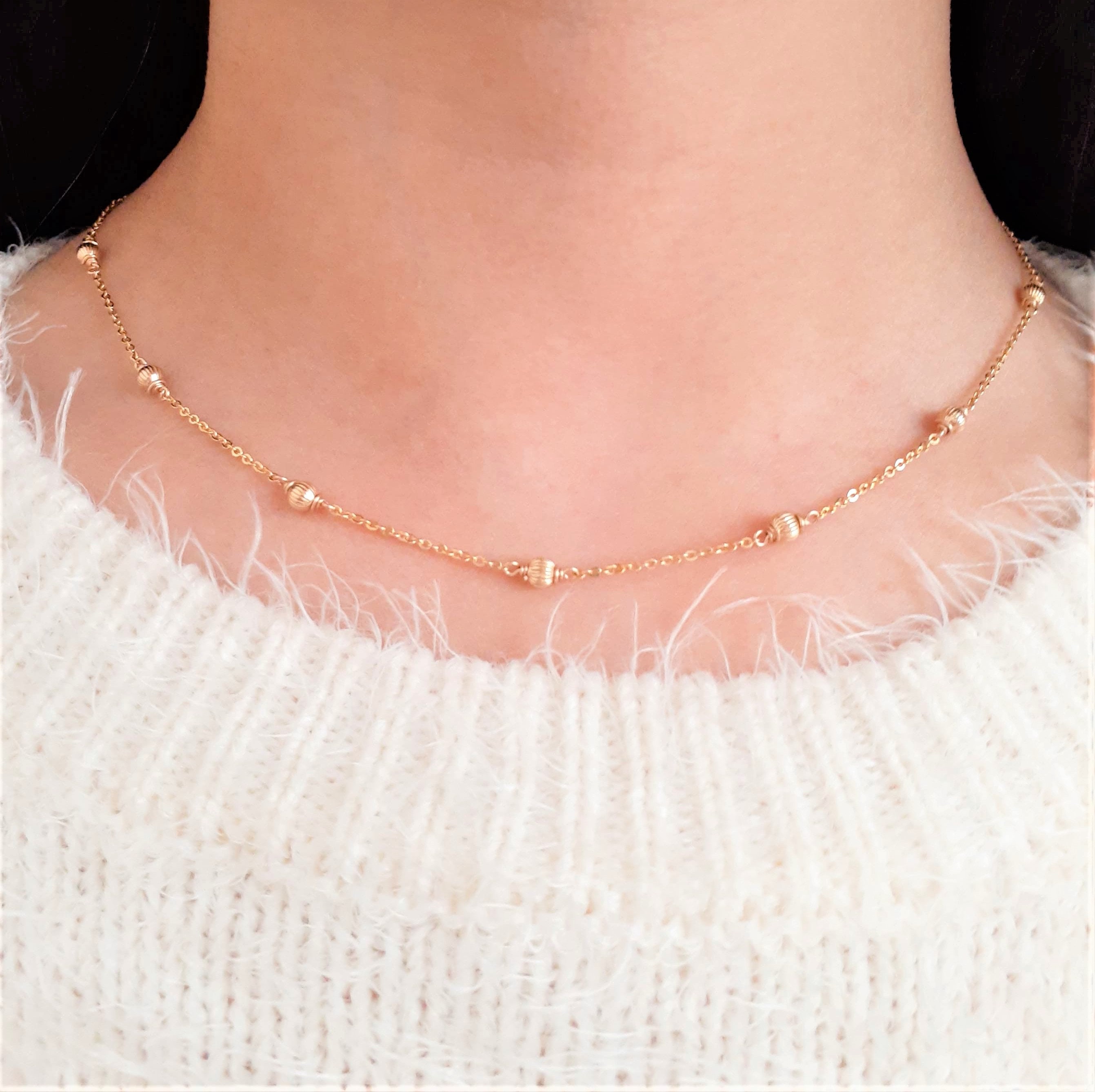 Delicate Gold Necklace for Women Layered Necklace / Handmade | Etsy