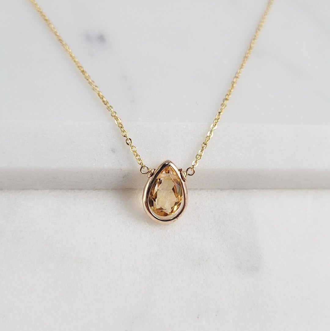 Genuine Citrine Necklace, November Birthstone /handmade Jewelry ...
