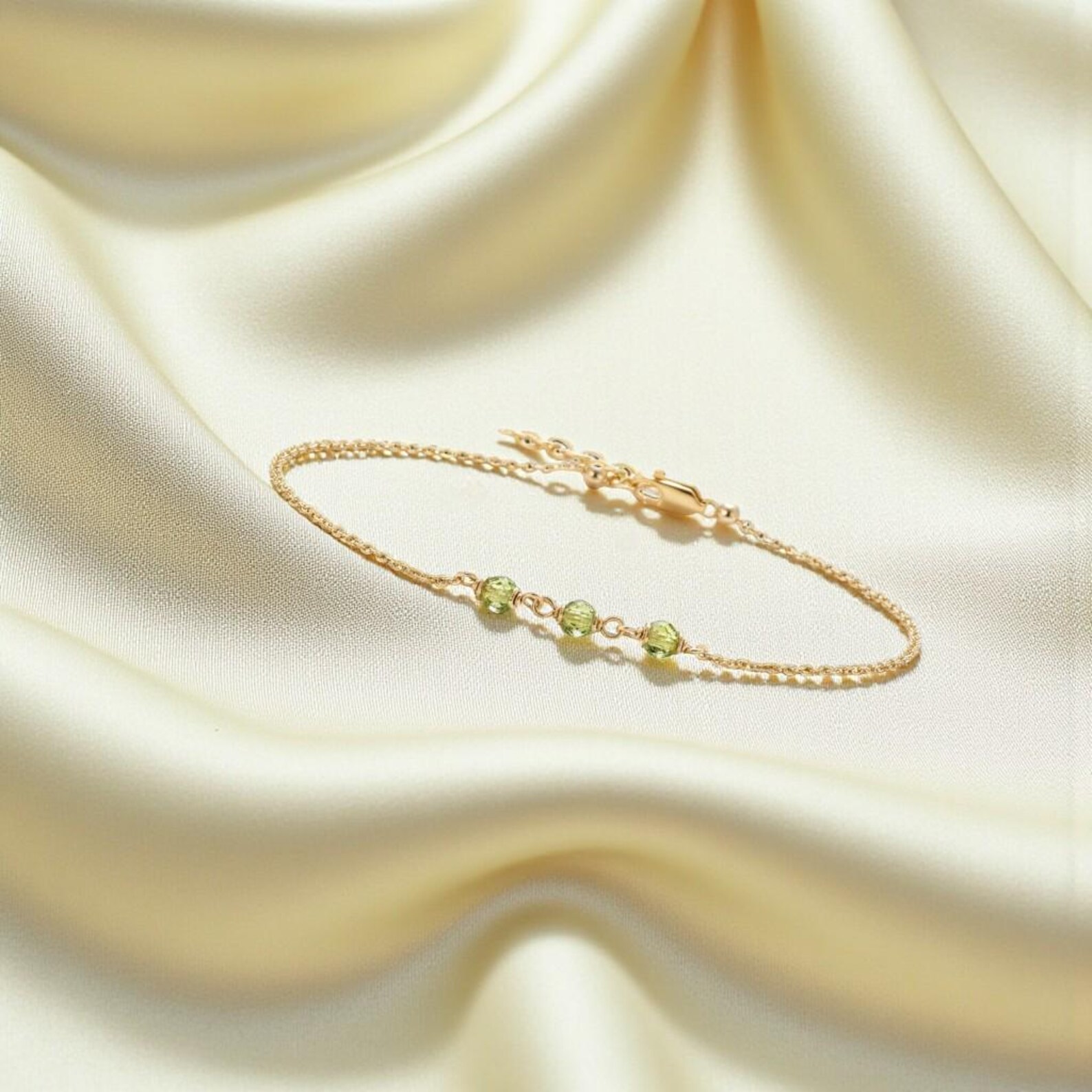 Genuine Peridot Bracelet, August Birthstone / Handmade Jewelry ...