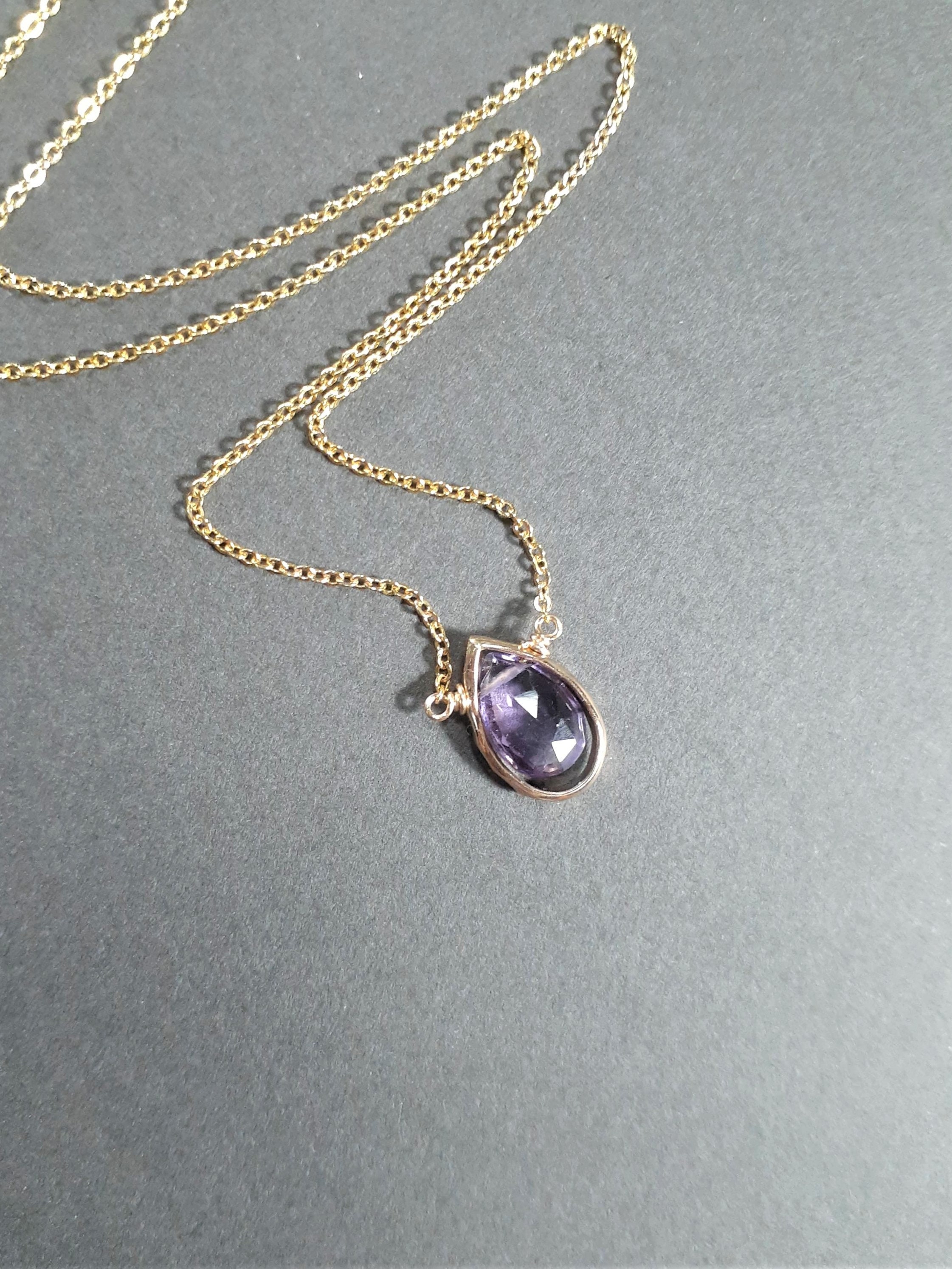 Amethyst Necklace, February Birthstone / Handmade Jewelry / Necklaces ...