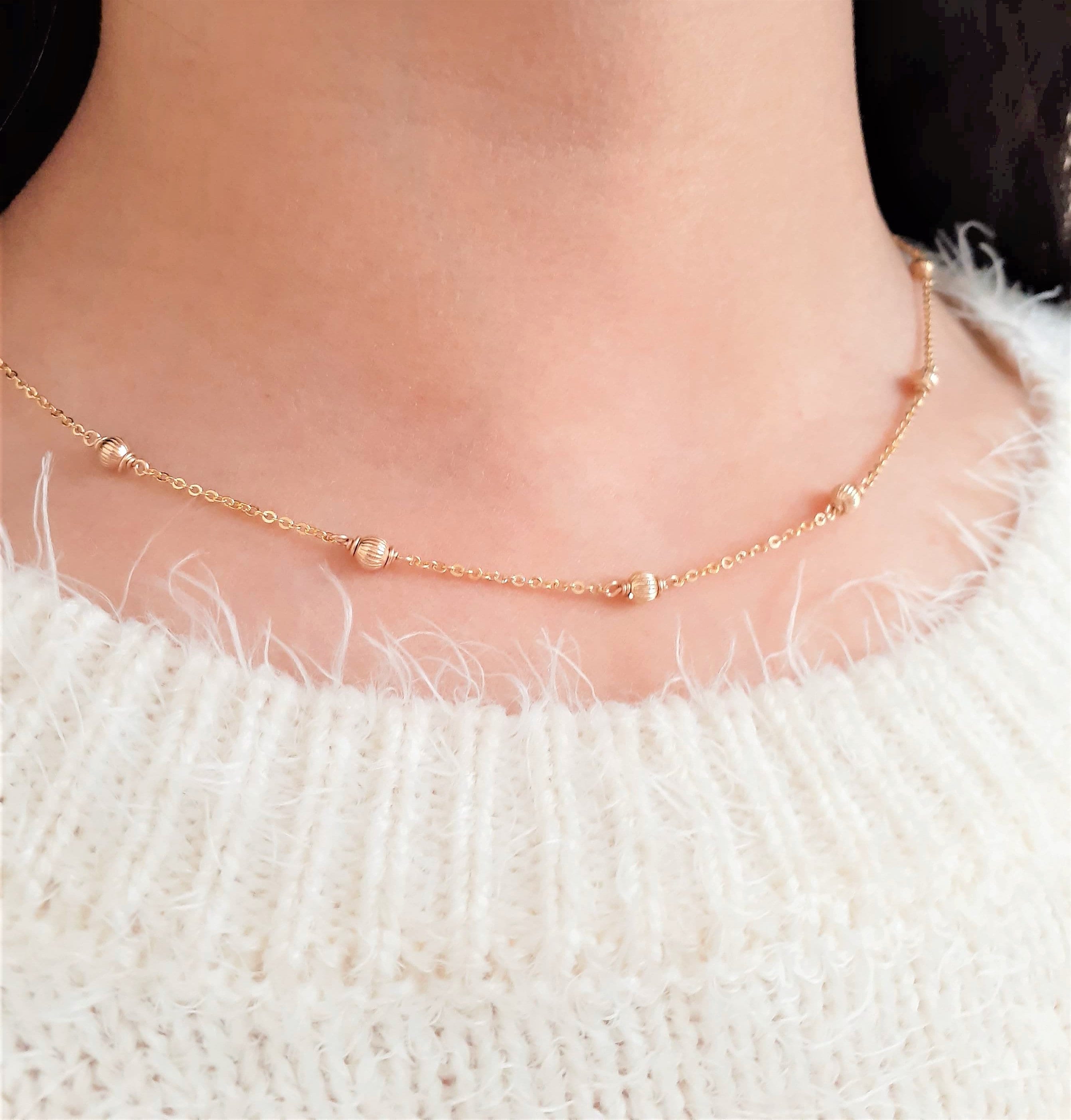 Delicate Gold Necklace for Women Layered Necklace / Handmade | Etsy