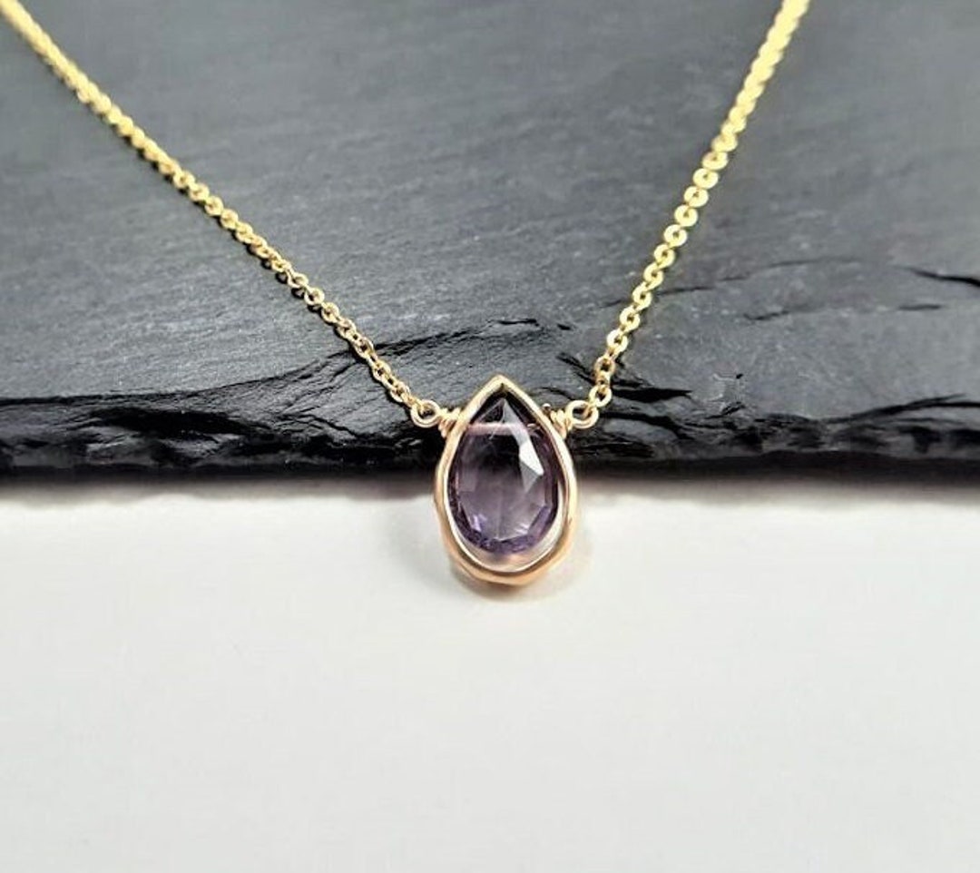 Amethyst Necklace, February Birthstone / Handmade Jewelry / Necklaces ...