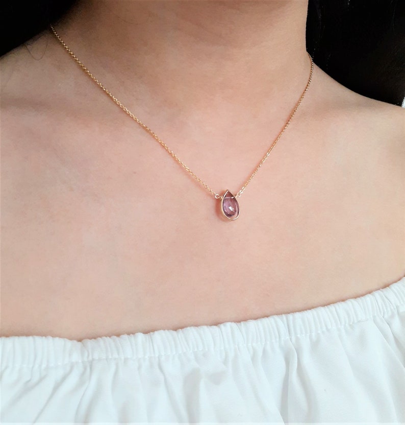Amethyst Necklace, February Birthstone / Handmade Jewelry / Necklaces ...