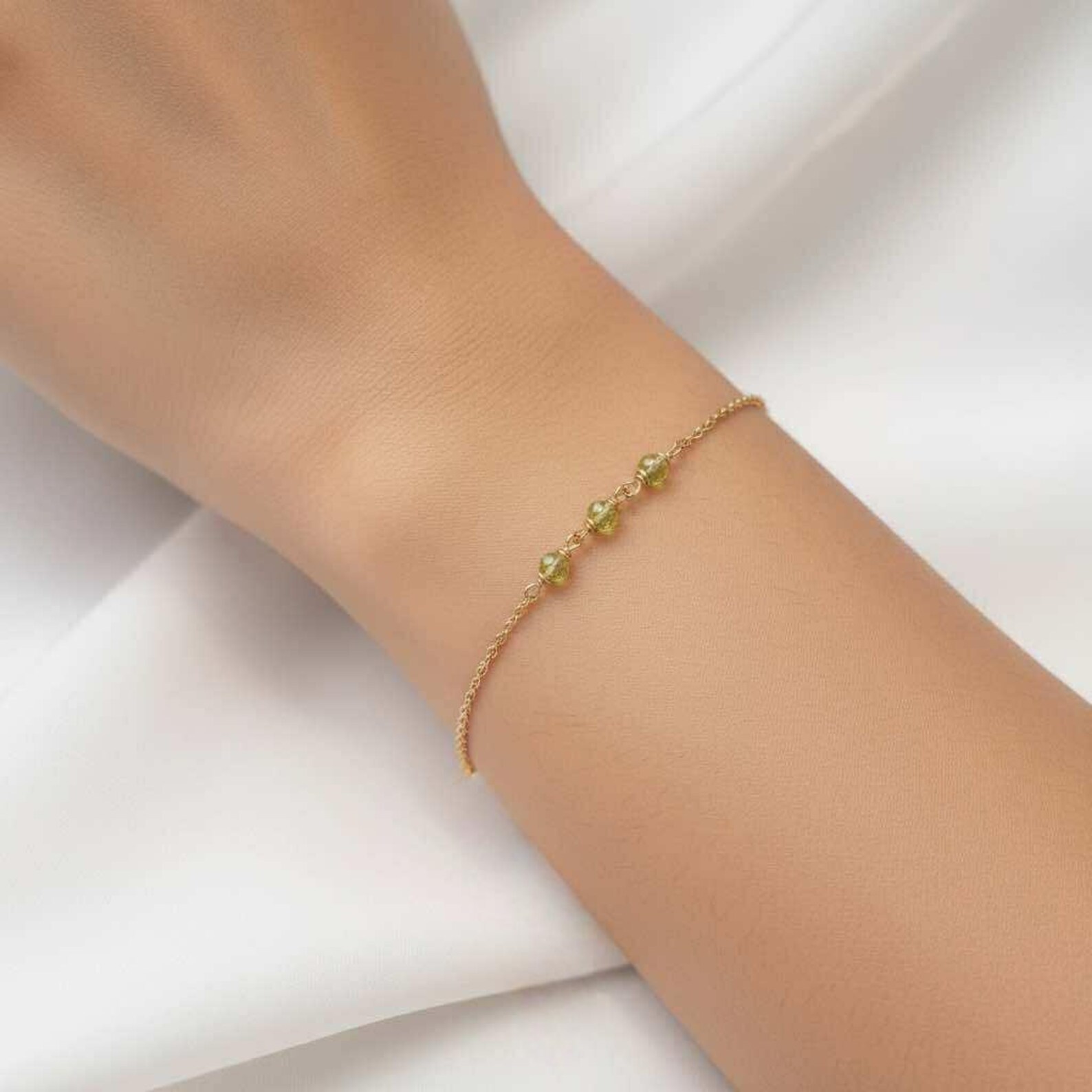 Genuine Peridot Bracelet, August Birthstone / Handmade Jewelry ...
