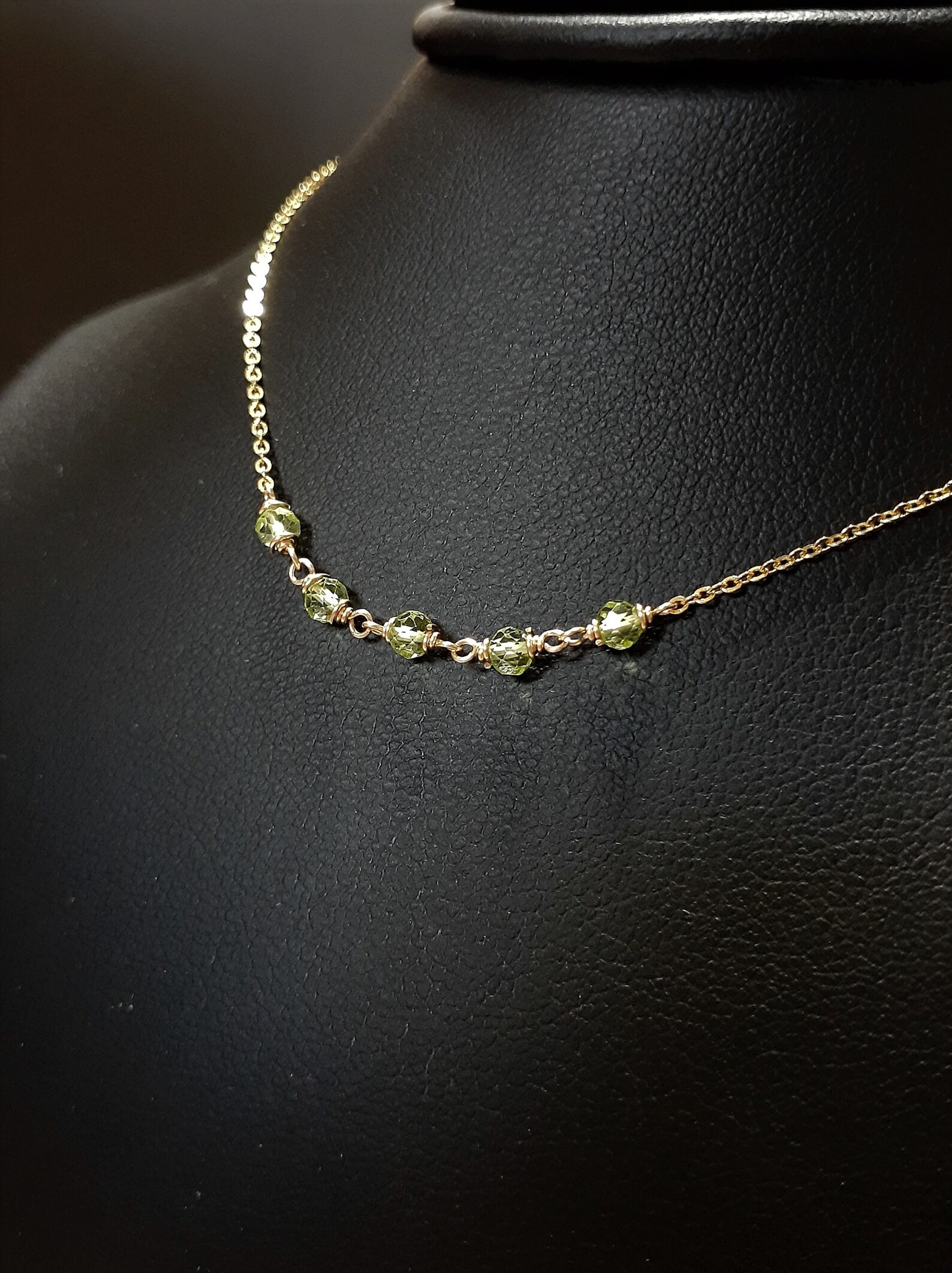Genuine Peridot Necklace, August Birthstone Necklace / Handmade Jewelry ...