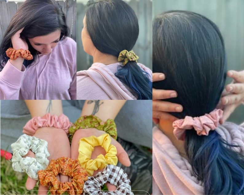 Mushroom Fabric Scrunchie Cottagecore Style Hair - Etsy